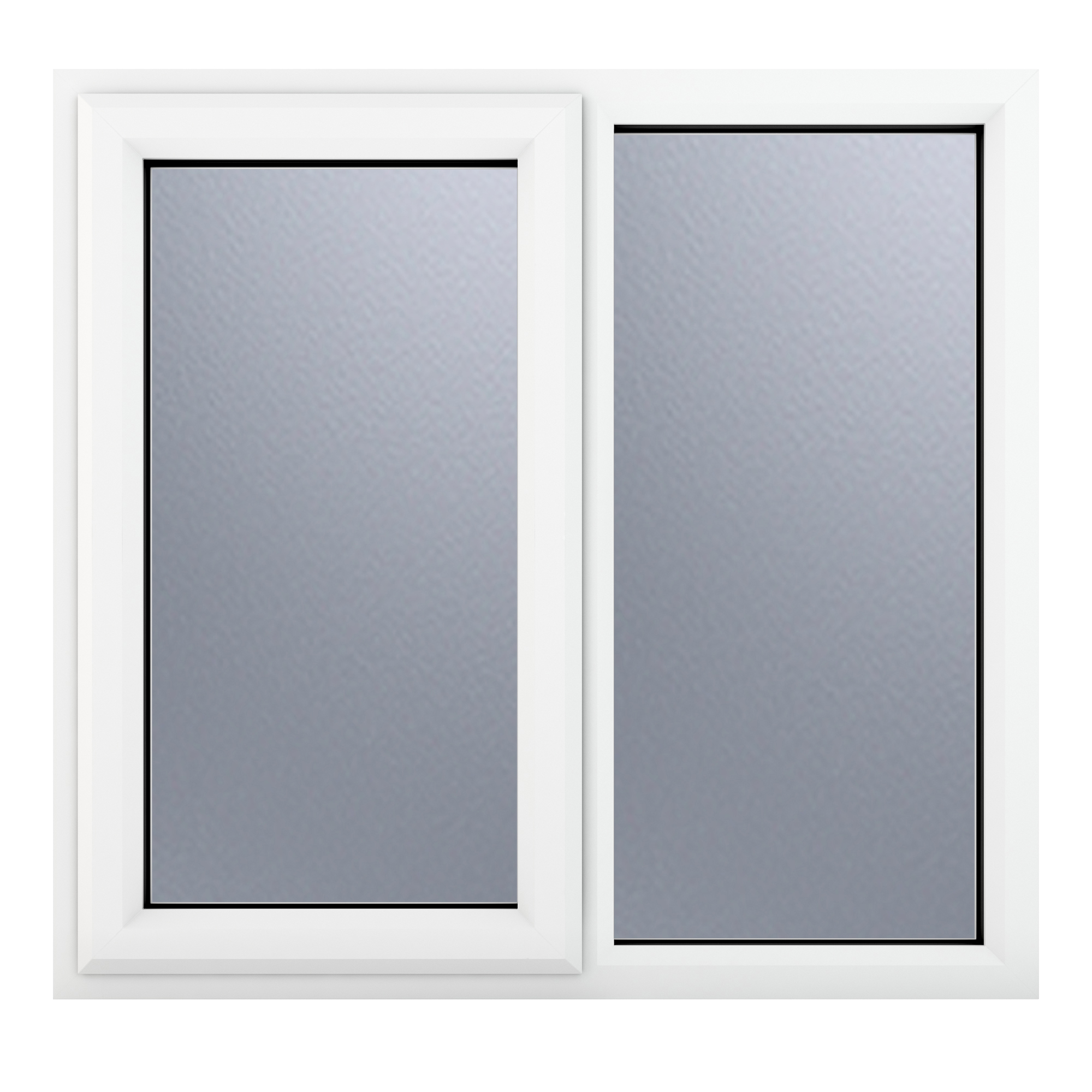 Crystal Triple Glazed Window White LH 905 x 965mm Obscure - Fascias ...