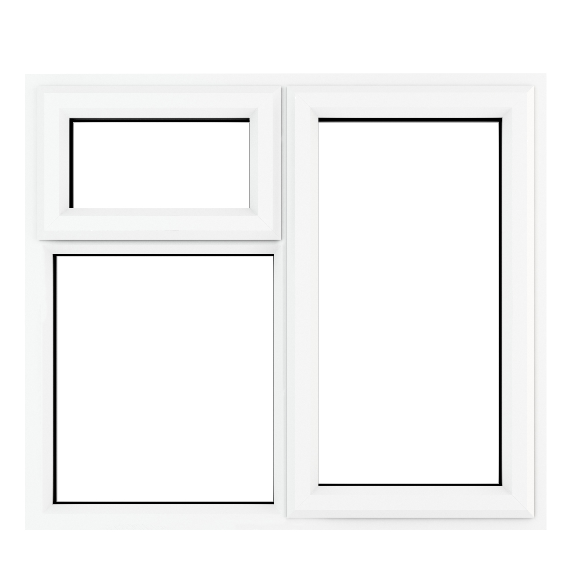 Crystal Triple Glazed Window White RH Top 1190 x 1040mm Clear - Fascias ...
